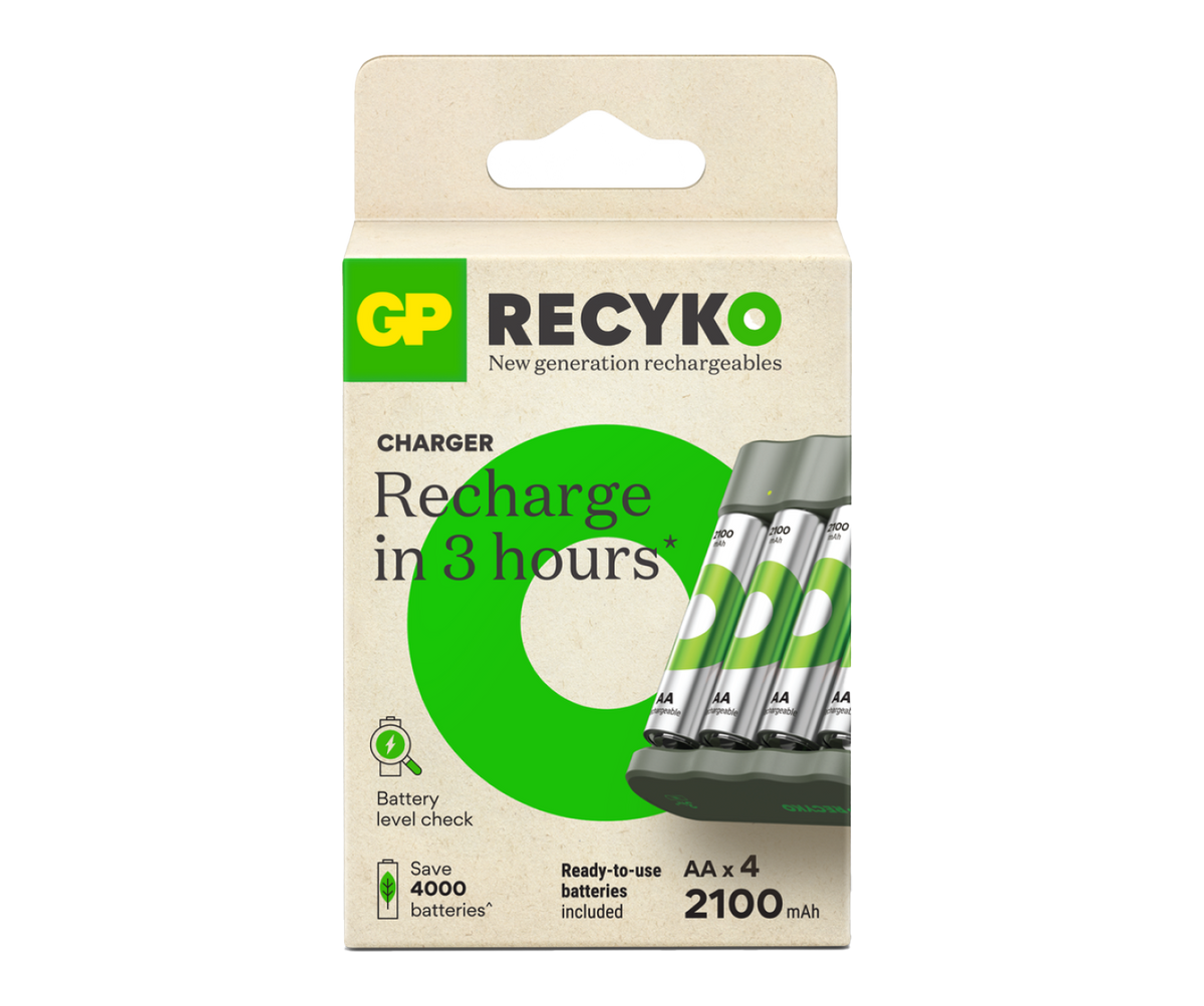 GP Recyko USB Battery Charger with AA Rechargeable Batteries | GP ...